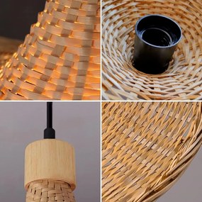 Toolight BAMBUSOVÁ ZÁVĚSNÁ LAMPA APP1642-1CP 30cm