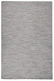 vidaXL Venkovní hladce tkaný koberec 120x170 cm hnědý a modrý