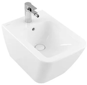 Villeroy & Boch Finion - Závěsný bidet s přepadem, 375x560 mm, s CeramicPlus, Stone White 446500RW