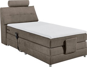 XXXLutz POSTEL BOXSPRING, 120/200 cm, hnědá MID.YOU - Jednolůžkové postele - 002220021902