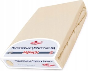 Prostěradlo jersey s gumičkou 200x220 béžové světlé Premium