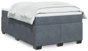 Box spring postel s matrací tmavě šedá 120 x 200 cm samet 3285276