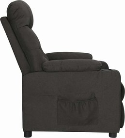 Polohovací křeslo černé textil 339084