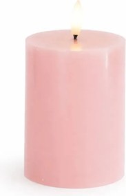 LED svíčka na baterii vosková Sille, světle růžová, Ø 7,5 × 10 cm