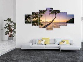 Obraz palmy na pláži (210x100 cm)