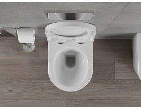 Mexen Rico závěsné wc Rimless s toaletním sedátkem z duroplastu, bílá - 30720200