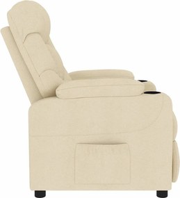 Masážní křeslo krémové textil 339101