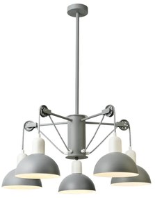 ACA DECOR Závěsné stropní svítidlo CEZANNE max. 5x60W/E14/230V/IP20, šedé