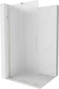 Mexen Velar, sprchová zástěna s posuvnými dveřmi Walk-in 120 x 200 cm, 8mm sklo námraza, broušená ocel, 871-120-000-33-97