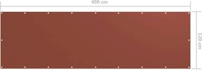 Balkónová zástěna cihlová 120 x 400 cm oxfordská látka 134981
