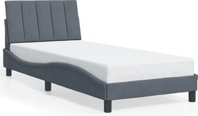 Rám postele s LED osvětlením bez matrace Hanko tmavě šedý 80 x 200 cm samet 3213746