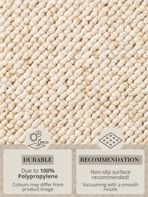 BT Carpet, Koberec běhoun Wolly 102843, 80x300, bílá, ložnice