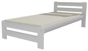 Dřevěná postel VMK 2B 120x200 borovice masiv - bílá