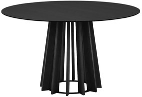 OnaDnes -20% Černý dubový jídelní stůl Micadoni Mojave 145 cm