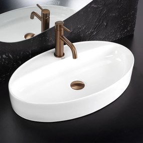 Rea Nastazja, umyvadlo na desku 610x375x105 mm, bílá lesklá, REA-U6359