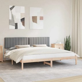 Rám postele s čalouněným čelem Světle šedá 200 x 200 cm 3405572