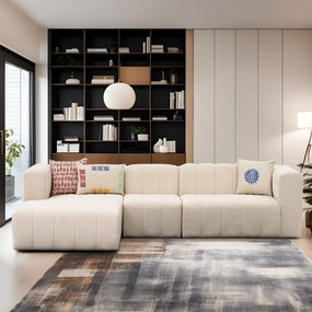 Hanah Home Rohová pohovka BEYZA levá krémová