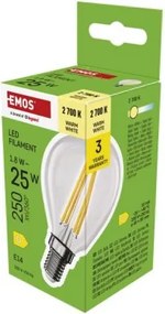 Emos lighting LED žárovka Filament Mini Globe / E14 / 1,8 W (25 W) / 250 lm / teplá bílá 1525731251