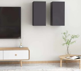 vidaXL TV stolky 2 ks 30,5x30x60 cm kompozitní dřevo [803339] Barva: Šedá