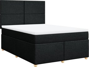 Box spring postel s matrací černá 140x200 cm textil 3291298