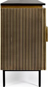 Černá/v přírodní barvě komoda 160x80x40 cm Virat – Bizzotto