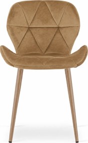 Jídelní židle MANGO VELVET, světle hnědá