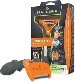 Furminator M dlouhá srst / Vyčesávací hrablo pro psy / Střední plemena