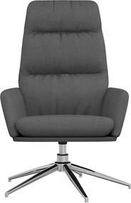 Relaxační křeslo tmavě šedé textil 341131