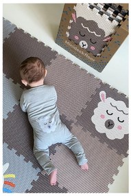SET - Minideckfloor podlaha s beránkem a rostoucí overal Barva: Růžová s puntíky, Velikost: 80/86