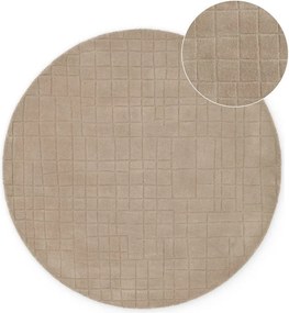 Hnědý vlněný kulatý koberec ø 200 cm Kenso – Villeroy&amp;Boch