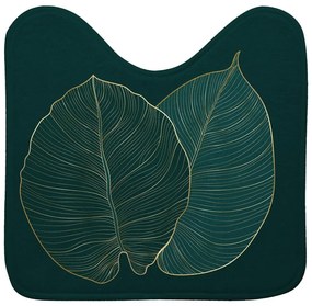 Tmavě zelená WC koupelnová předložka 45x45 cm Jade – douceur d'intérieur