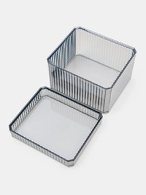 Sinsay - Drážkovaný úložný box s víkem - šedá