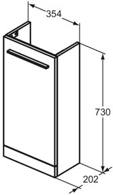 Ideal Standard i.Life S Stojící skříňka pod umývátko Tempo 35,4 cm, písková matná T5303NF