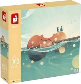 JANOD Puzzle Plovoucí housle / 1000 dílků / 68,3 x 48 cm