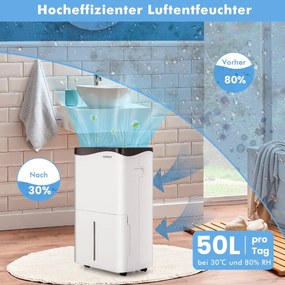 Costway Dehumidifier room dehumidifier mobile dehumidifier electric dehumidifier
