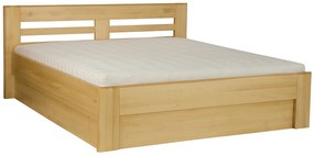 Drewmax LK211 BOX 140x200 cm dřevěná postel masiv dub dvojlůžko