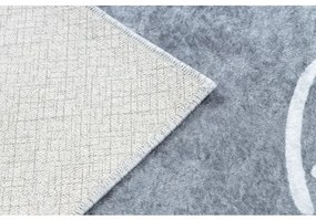 Dywany Luszczow Dětský kusový koberec JUNIOR 52106.801 pratelný  Abeceda pro děti protiskluz, šedá Rozměr koberce: 160 x 220 cm