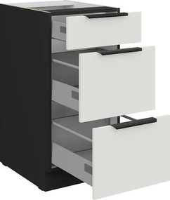 ARIA wb | dolní skříňka 40 D 3S zásuvková | 40 cm | PREMIUM BOX | černá/bílá