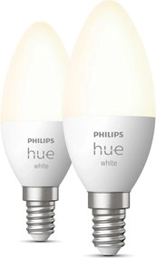 Philips Hue Smart žárovka White E14 C39 5,5W 470lm 2700K, 2 ks