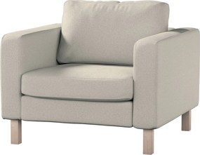 Potah na křeslo IKEA Karlstad, krátký barva béžová látka pletený vzor