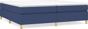 Rám postele s boxspringem modrý 200 x 200 cm textil 3120991