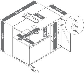 Tchibo - Koupelnová skříňka pod umyvadlo - barva: bílá