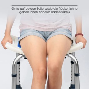 Costway Výškově nastavitelná sprchová stolička s nosností až 150 kg. Zdravotní