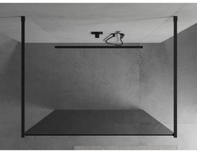 Mexen Kioto volně stojící sprchová zástěna 120 x 200 cm, Grafitově černá, Černá - 800-120-002-70-40