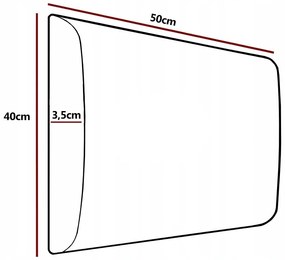 Eka Čalouněný panel Trinity 50 x 40 cm - Tmavá šedá 2315