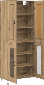 Vysoký bufet Artisanový dub 69,5 x 34 x 180 cm Kompozitní dřevo 3403169
