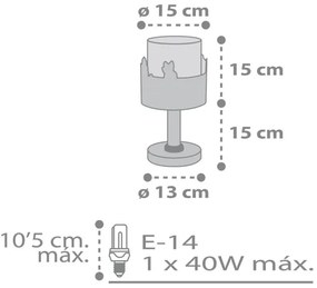 Dalber 61271 - Dětská lampička LOVING DEER 1xE14/40W/230V