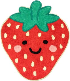 Červený bavlněný dětský koberec 60x52 cm Strawberry – Sass & Belle