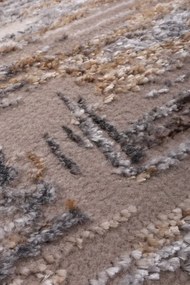 Koberec Safir 384 krémový / tmavě hnědý