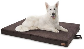 Paco, pelíšek pro psa, psí podložka, pratelný, ortopedický, protiskluzový, prodyšný, sklopné, paměťová pěna, velikost XL (120 x 10 x 85 cm)